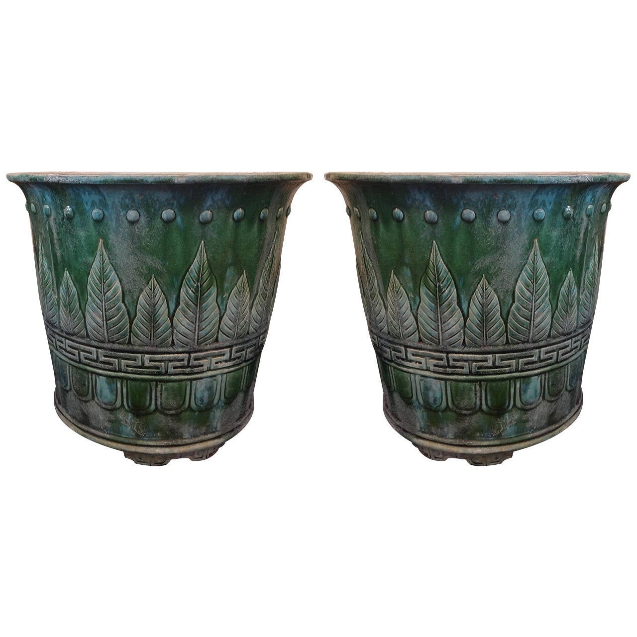 Pair of Chinese Ceramic Planters at 1stDibs