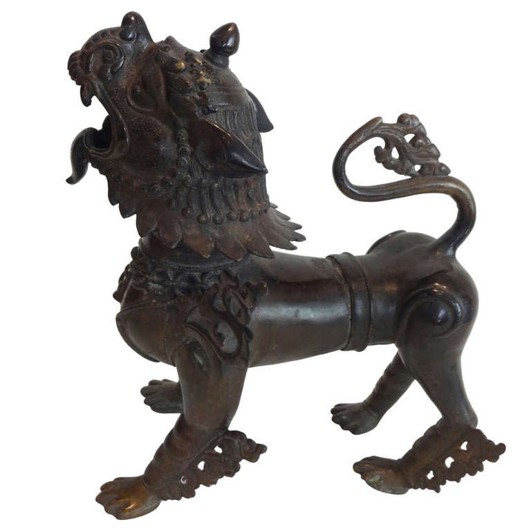 Bronze Temple Dog at 1stDibs