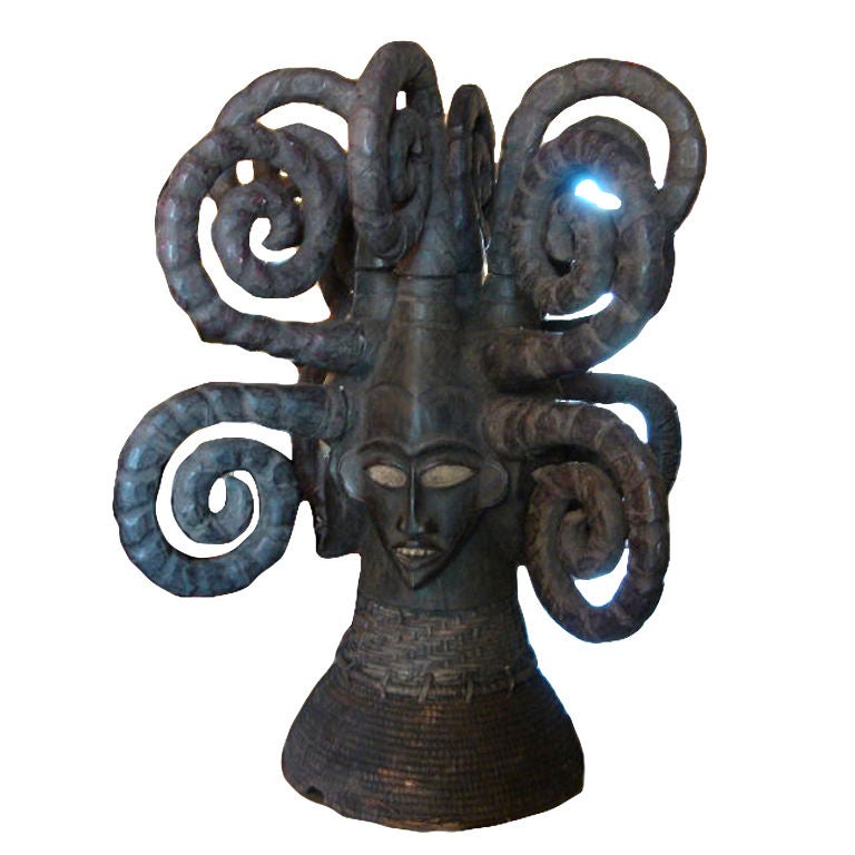 Rare Ekoi Tribesman MASK at 1stDibs