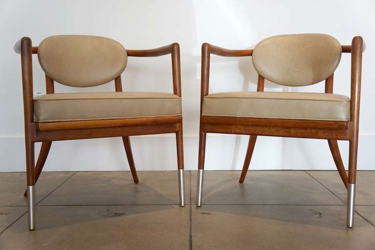 Pair of Saber Leg Chairs at 1stDibs