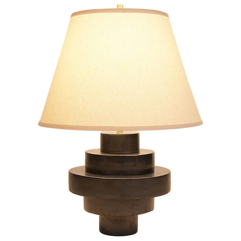 Porcelain Disc Table Lamp For Sale at 1stDibs