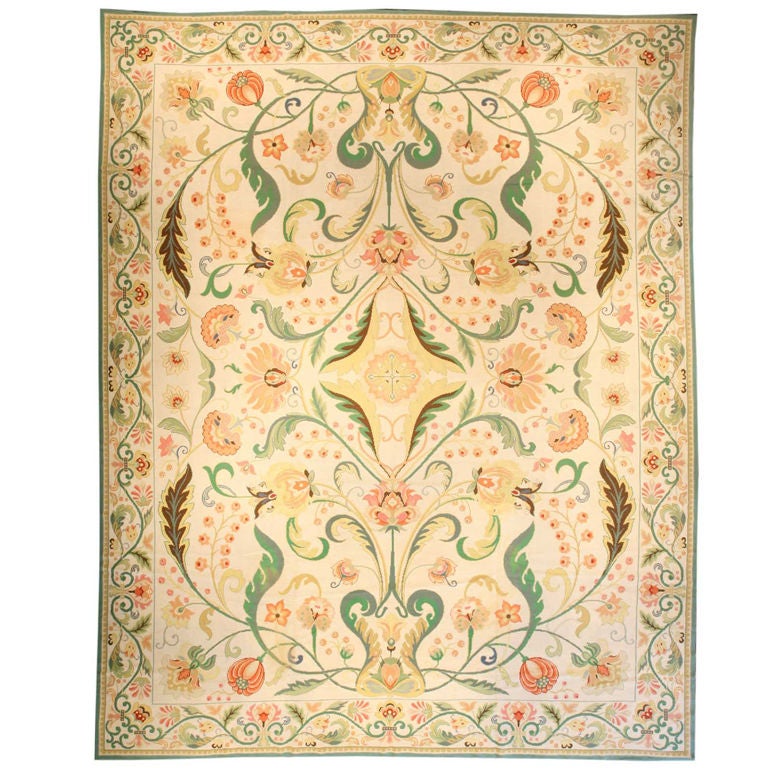 Portugese Needle Work Area Rug at 1stDibs