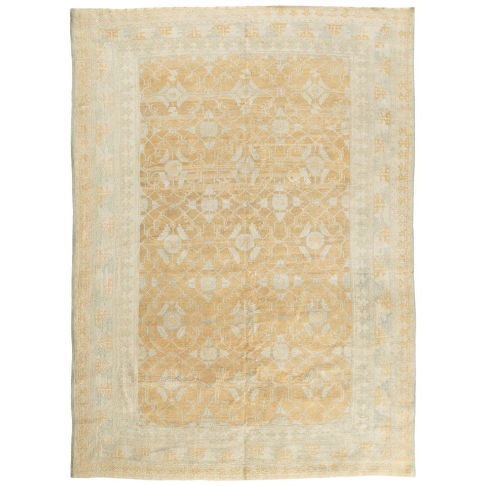 Jewel-Tone Antique Indian Agra Rug at 1stDibs