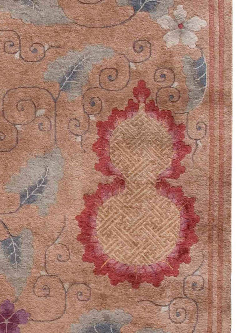 Floral Chinese Rug at 1stDibs