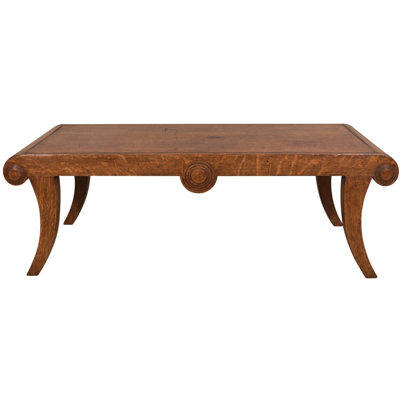 Contemporary William IV Oak Hall Bench Constructed from 19th Century ...