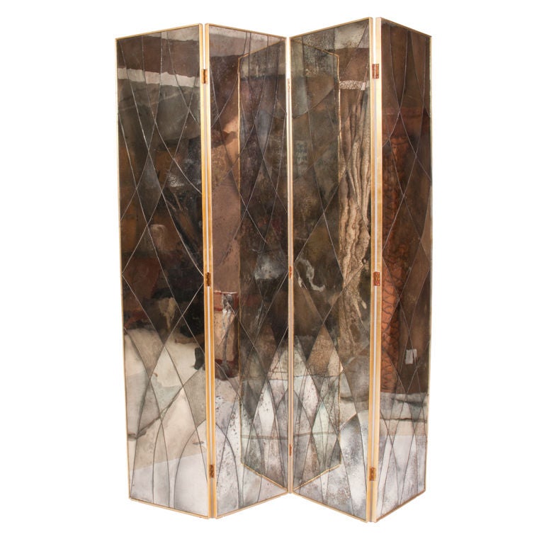 Mosaic Mirrored Screen at 1stDibs