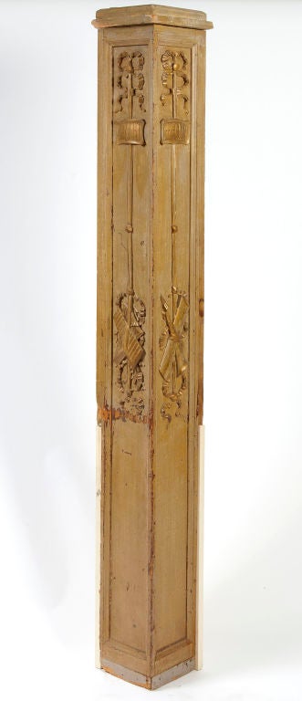 Set of Four Carved Newel Posts at 1stDibs