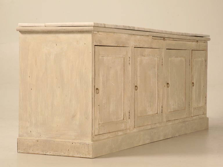 Original Paint Antique French 3 1/2 Door Pastry Counter with Marble at ...
