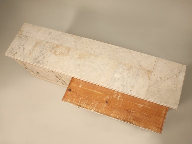 Original Paint Antique French 3 1/2 Door Pastry Counter with Marble at ...