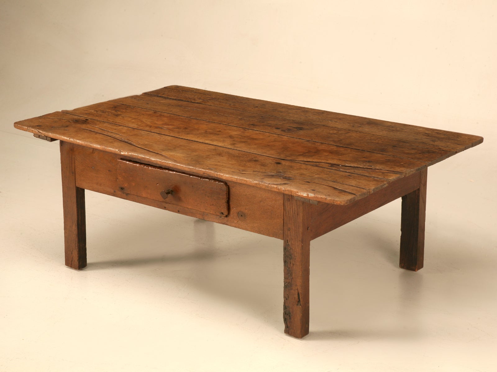 Rustic Antique French Kitchen Work Table or Doughboard Cut Down to ...