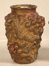 Collection of Four Early Examples of Goofus Glass in the Form of Vases ...