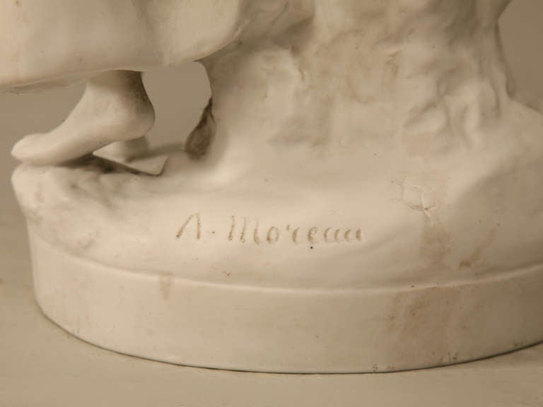 Signed Auguste Moreau Bisque Porcelain Figurine at 1stDibs | bisque ...