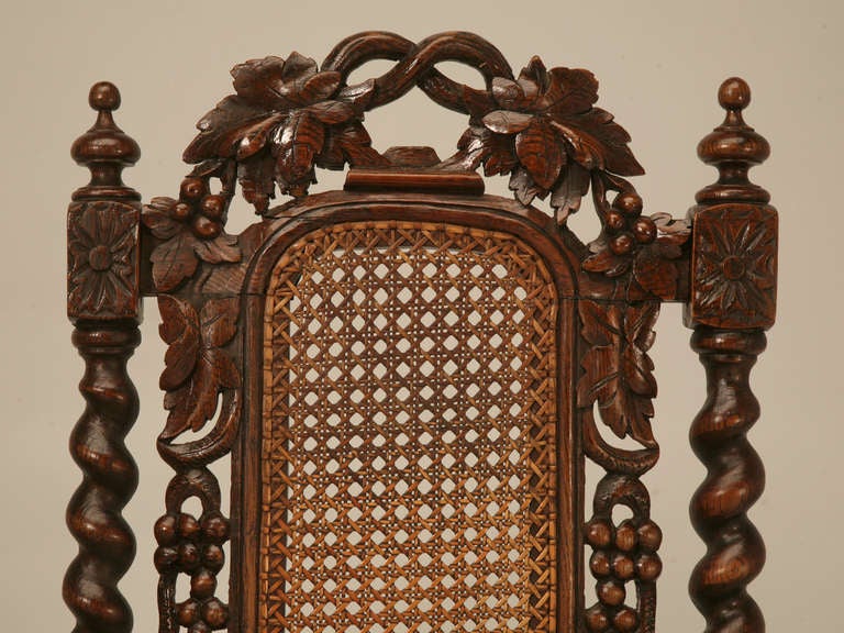 Set of 4 Antique French Henri II Heavily Carved Side Chairs at 1stDibs