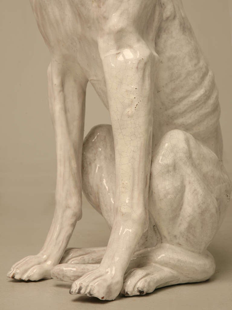 French Faicence Whippet, circa 1960s at 1stDibs