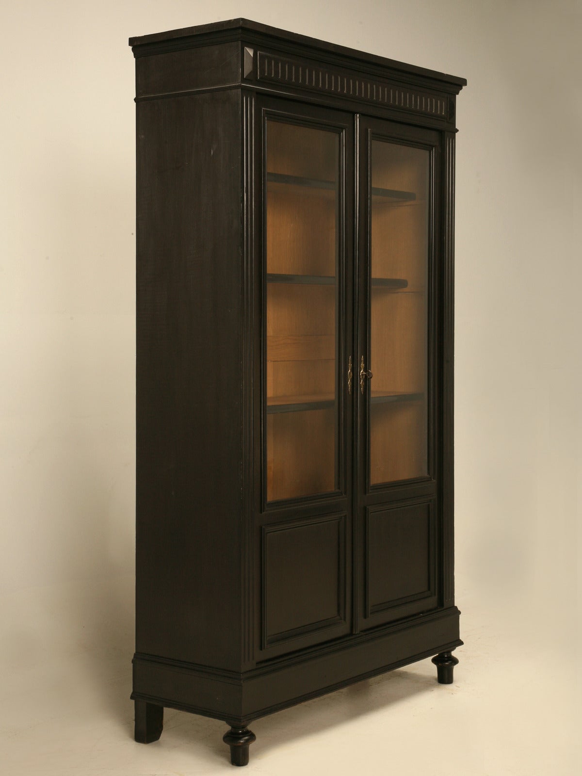 Antique French "Real" Ebonized Bookcase at 1stDibs