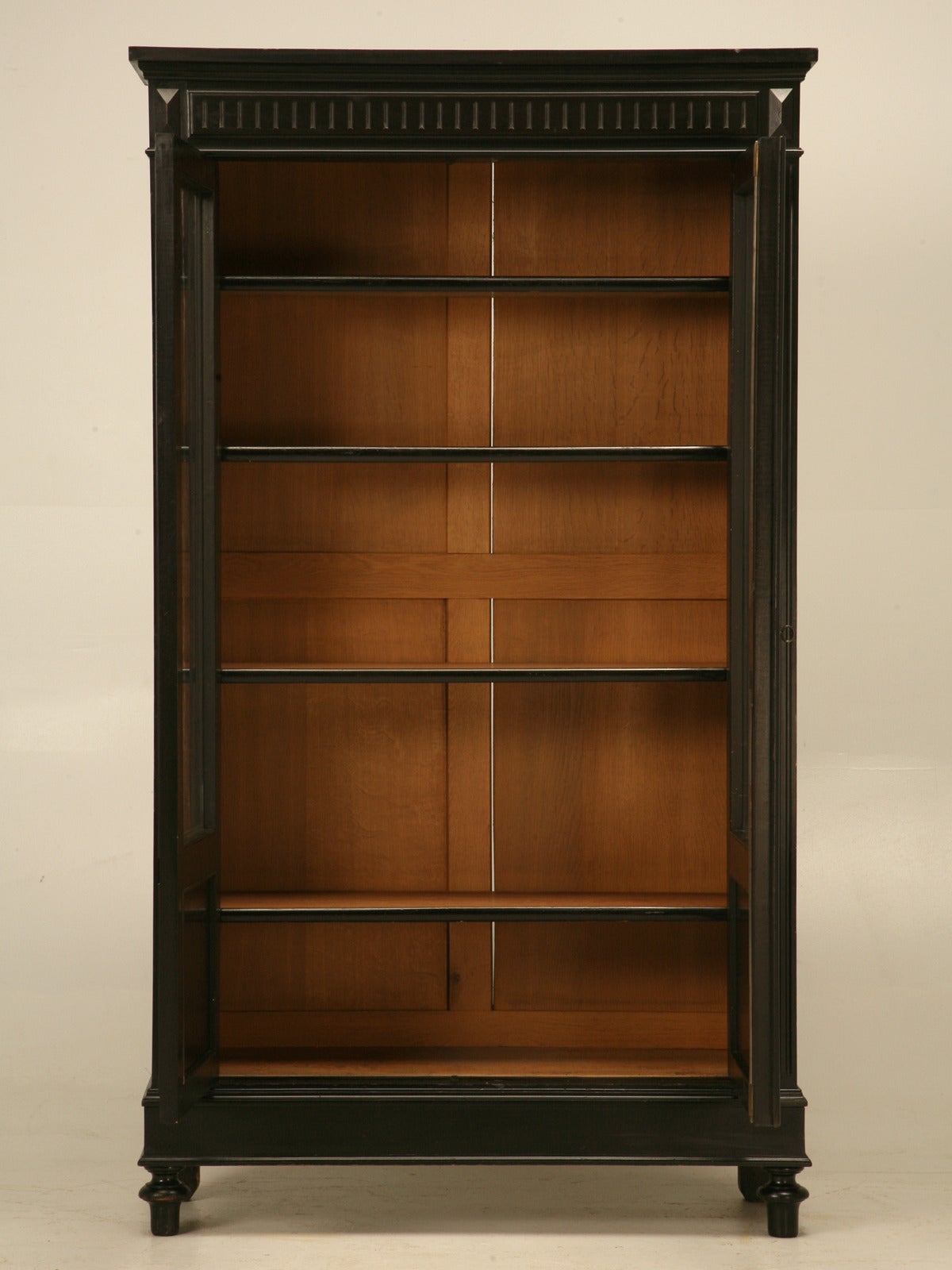 Antique French "Real" Ebonized Bookcase at 1stDibs