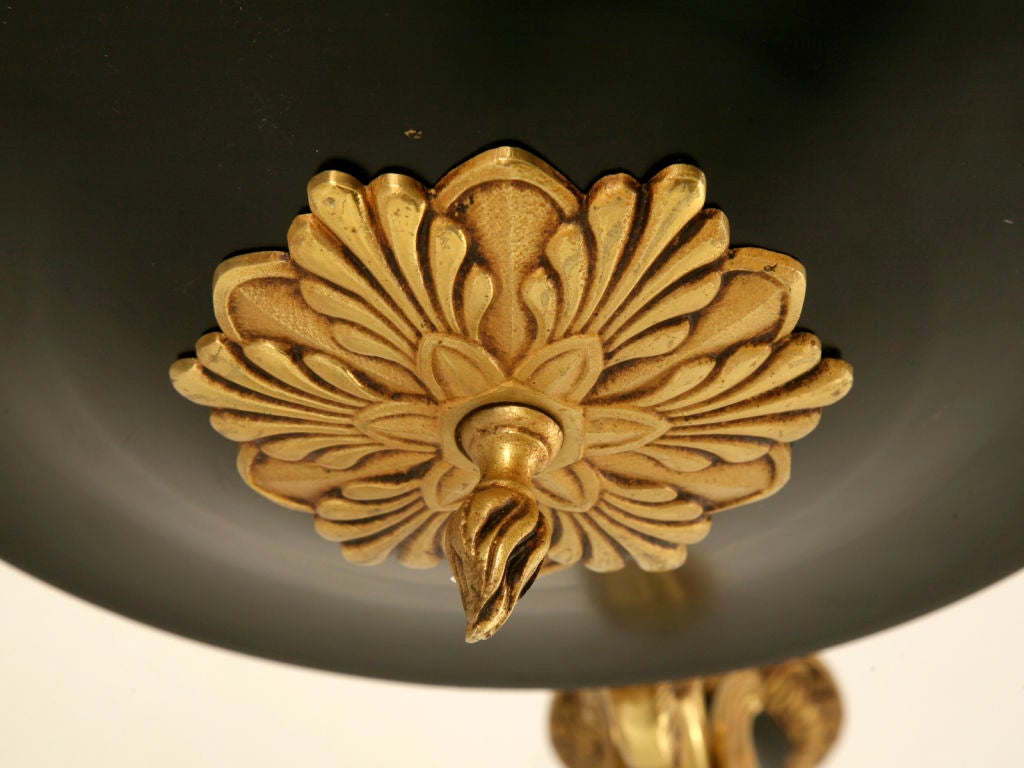 Vintage French Tole Empire Style 6 Light Chandelier at 1stDibs