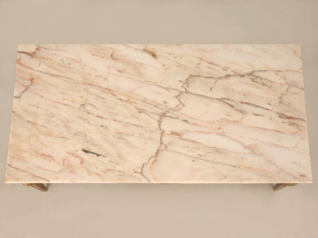 Opulent Vintage Sevres Style Coffee Table w/Marble Top at 1stDibs