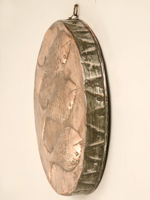 Old Copper Fish Decorated Food or Terrine Mold with Zinc Lining at 1stDibs