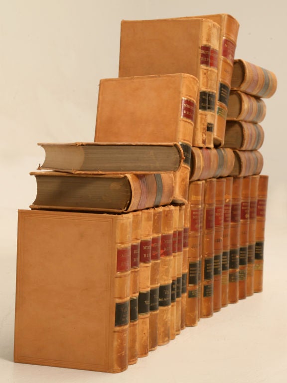 Set of 28 Antique American Leather Bound Law Books (Set Only) at ...