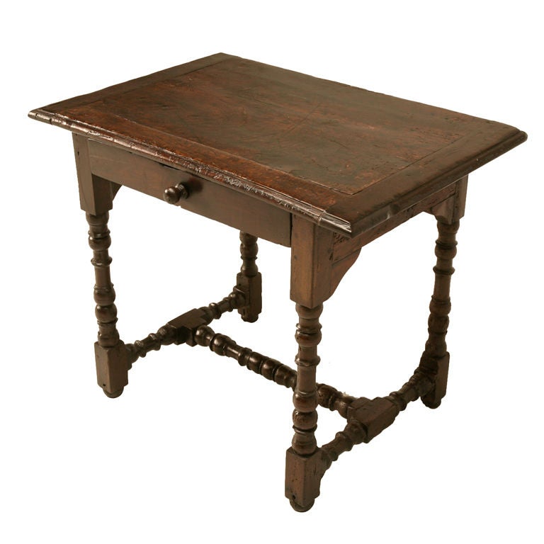 Original Rustic and Primitive Petite French Writing Table w/Drawer at ...
