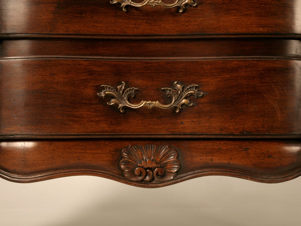 Vintage French LXV Commode w/Rococo Shell Motif and Marble Top at 1stDibs