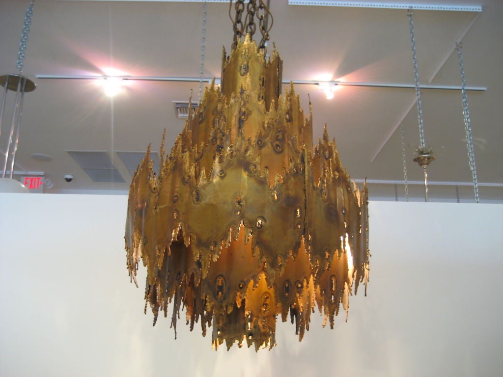 Brutalist Light Fixture by T. A. Greene at 1stDibs