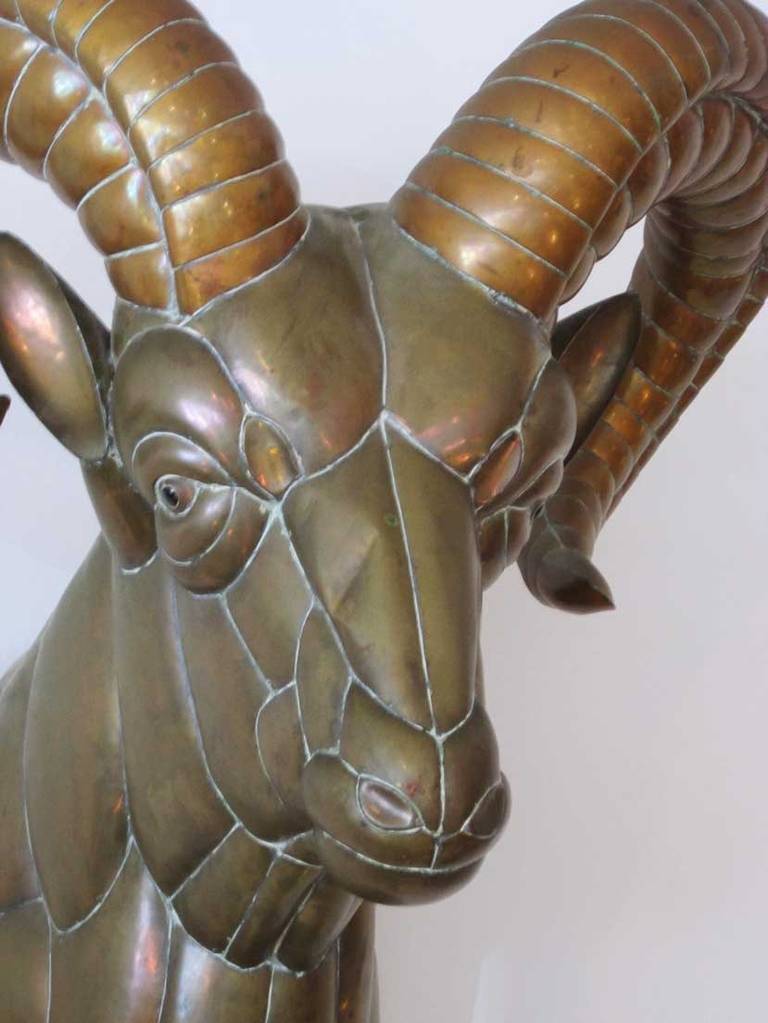 Large Sergio Bustamante Ram Trophy Mount at 1stDibs