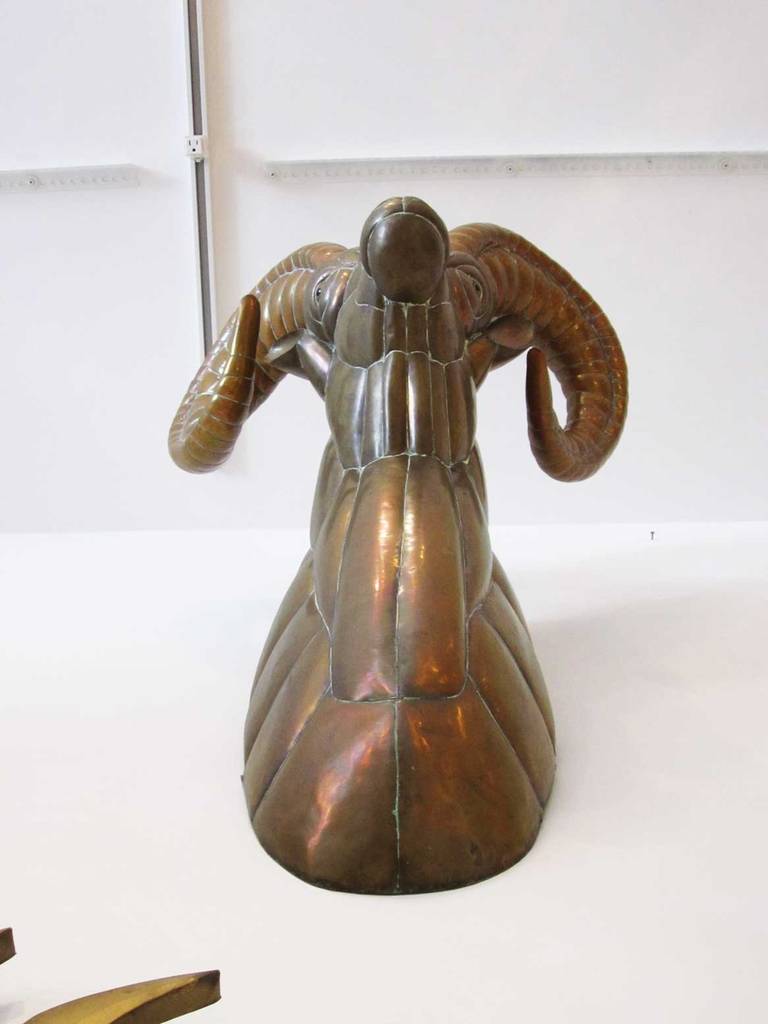 Large Sergio Bustamante Ram Trophy Mount at 1stDibs