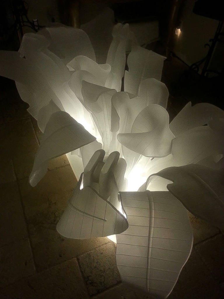 Monumental Lucite Palm Leaf Base Dining Table at 1stDibs | lucite ...