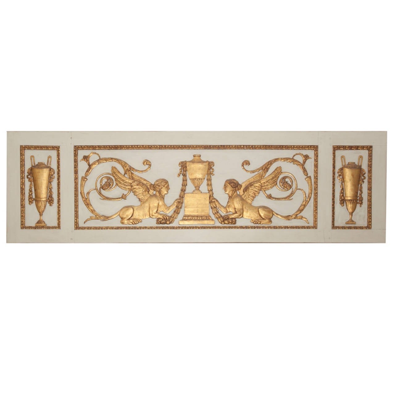 A Series of 3 French Boiserie Panels with Neoclassical Motifs For Sale ...