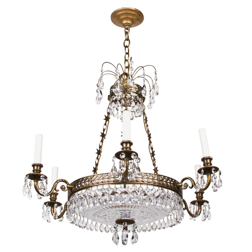 A 5 Light English Regency-Style Chandelier at 1stDibs