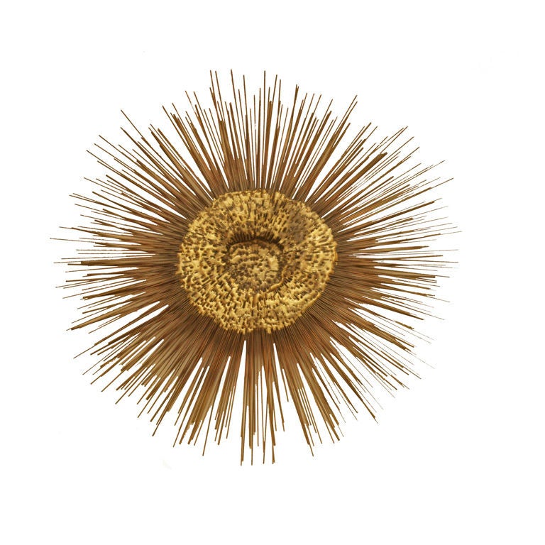An American Metal Sunburst Wall Decoration by William Friedle at 1stDibs