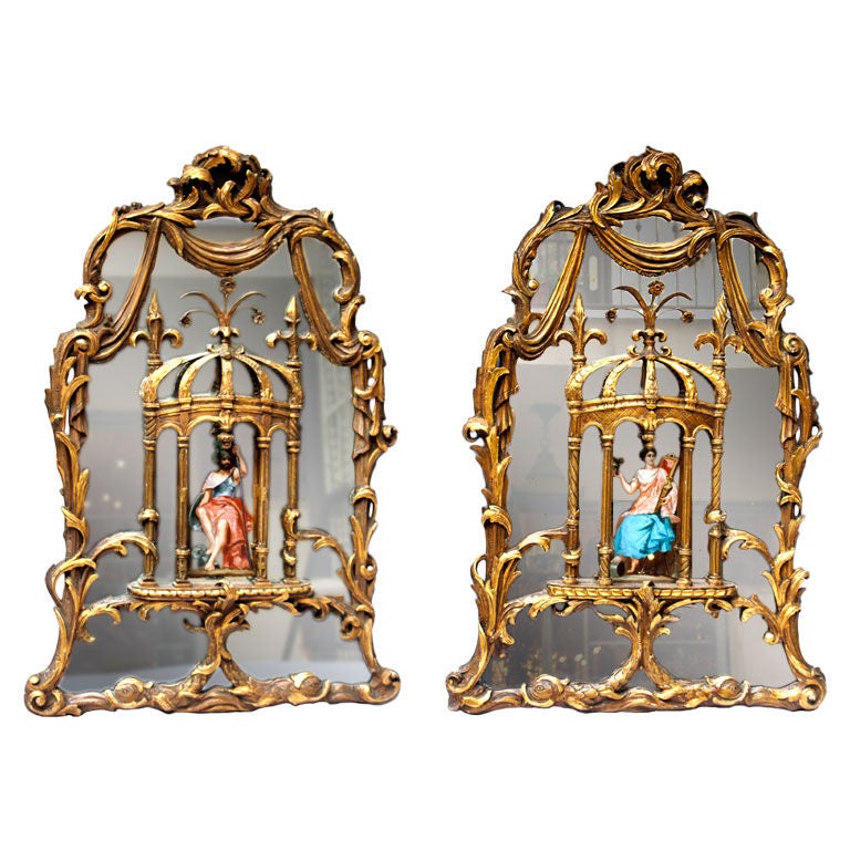 A Pair of Italian Neo Classical Design Mirrors at 1stDibs