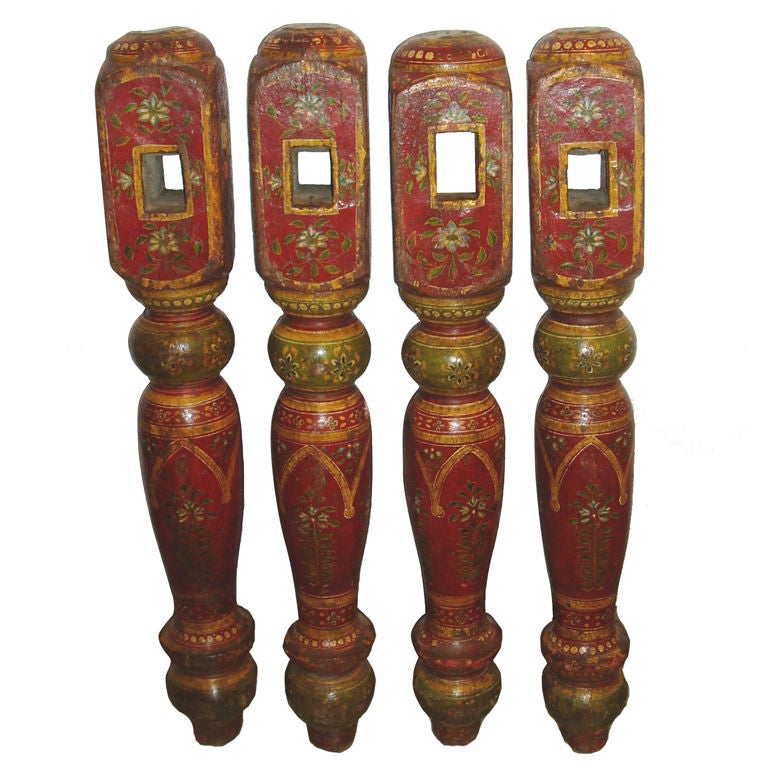 Set of Hand-Painted Table Legs For Sale at 1stDibs