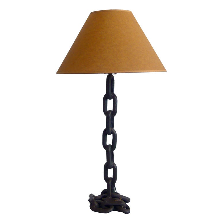 20th Century Spanish Chain Link Table Lamp at 1stDibs