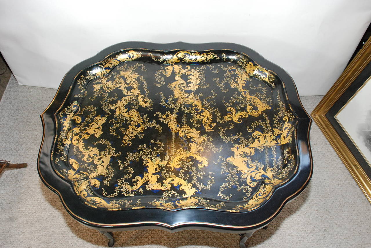 Elegant 19th Century Carved Regency Tray Table For Sale at 1stDibs