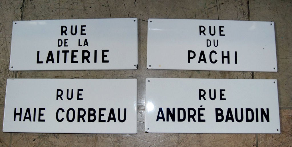 French Street Signs For Sale at 1stDibs