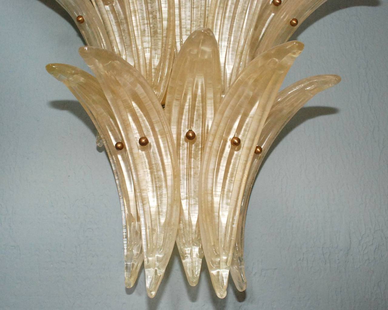 Pair of Barovier and Toso Palmette Sconces at 1stDibs