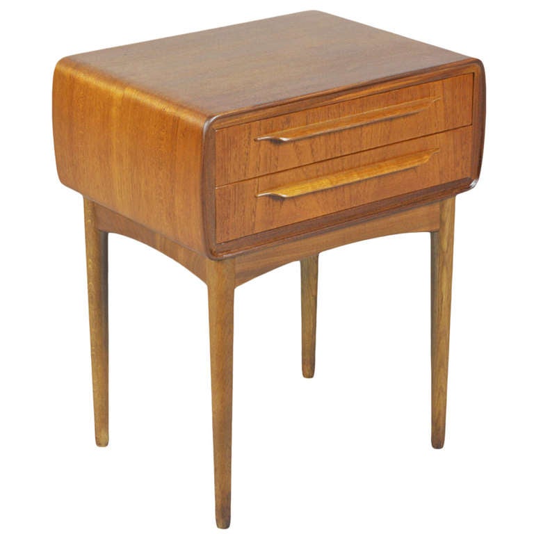 Danish Modern Atomic Era Nightstand by Johannes Andersen at 1stDibs