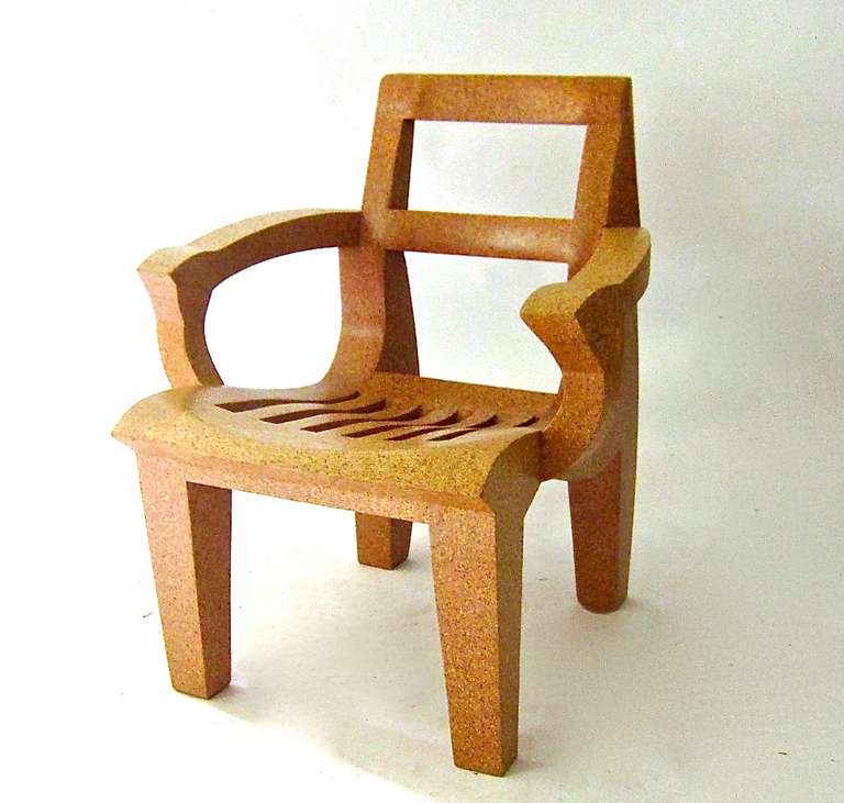 Classic Kevin Walz for KorQ Cork Lounge Chair and Ottoman at 1stDibs