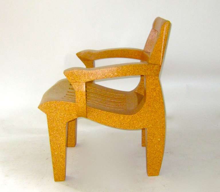 Classic Kevin Walz for KorQ Cork Lounge Chair and Ottoman at 1stDibs