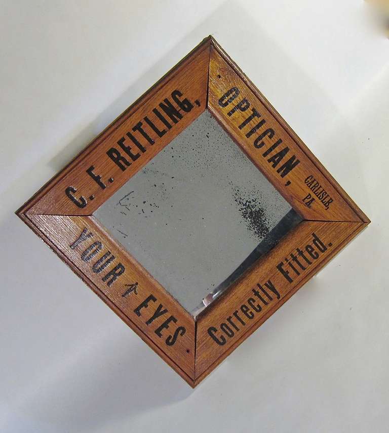 American Advertising Mirror by Ithaca Sign Works For Sale at 1stDibs