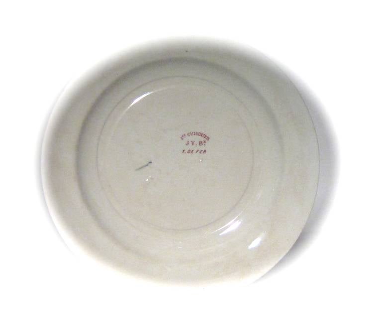 Five Rare Jules Vieillard Bordeaux Plates For Sale at 1stDibs