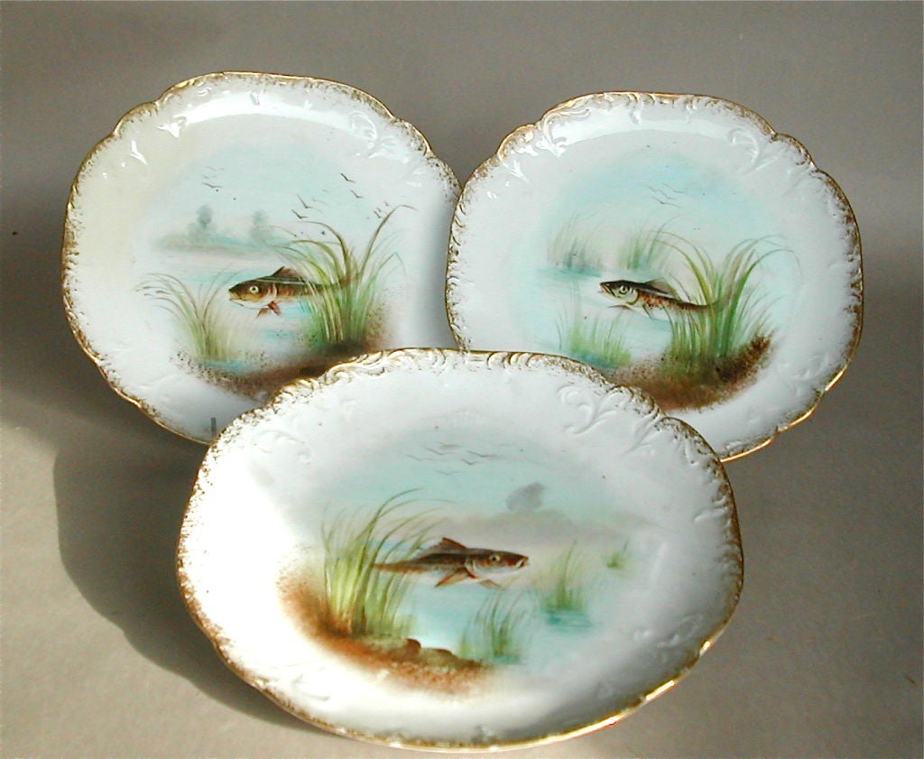 Limoges Porcelain Fish Set at 1stDibs