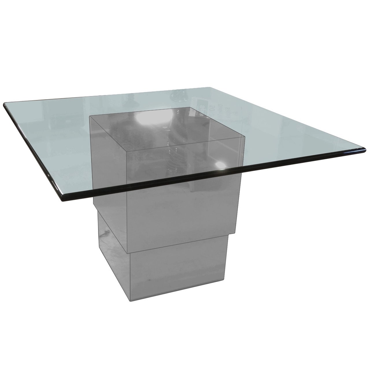 Chrome and Glass Height Adjustable Dining/Coffee Table at 1stDibs ...