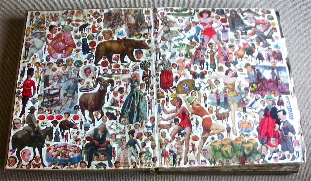 Folk Art Newsprint Archival Book at 1stDibs