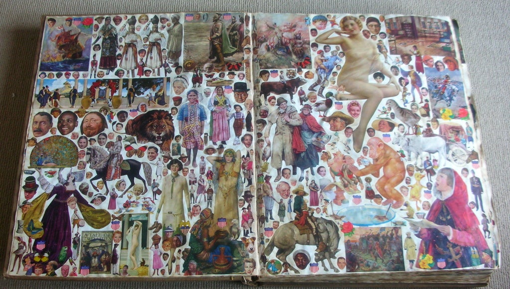Folk Art Newsprint Archival Book at 1stDibs