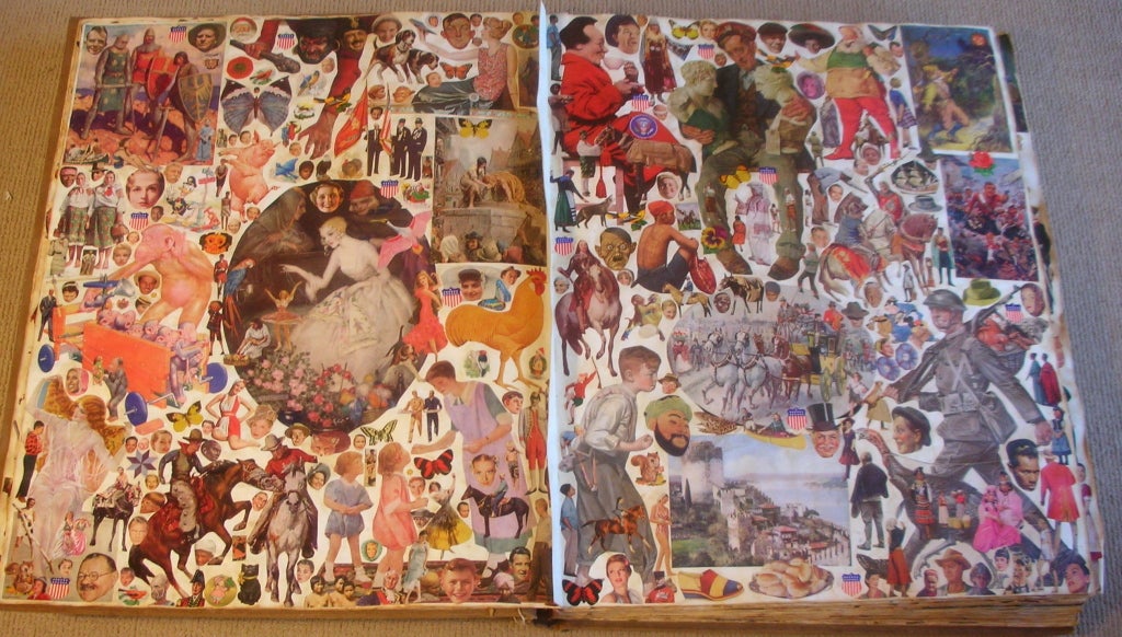 Folk Art Newsprint Archival Book at 1stDibs