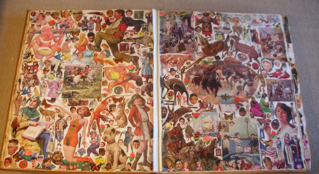 Folk Art Newsprint Archival Book at 1stDibs